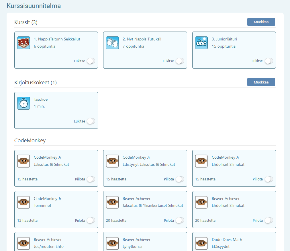 Johdanto CodeMonkey ohjelmointikurssien käyttöön – NäppisTaituri